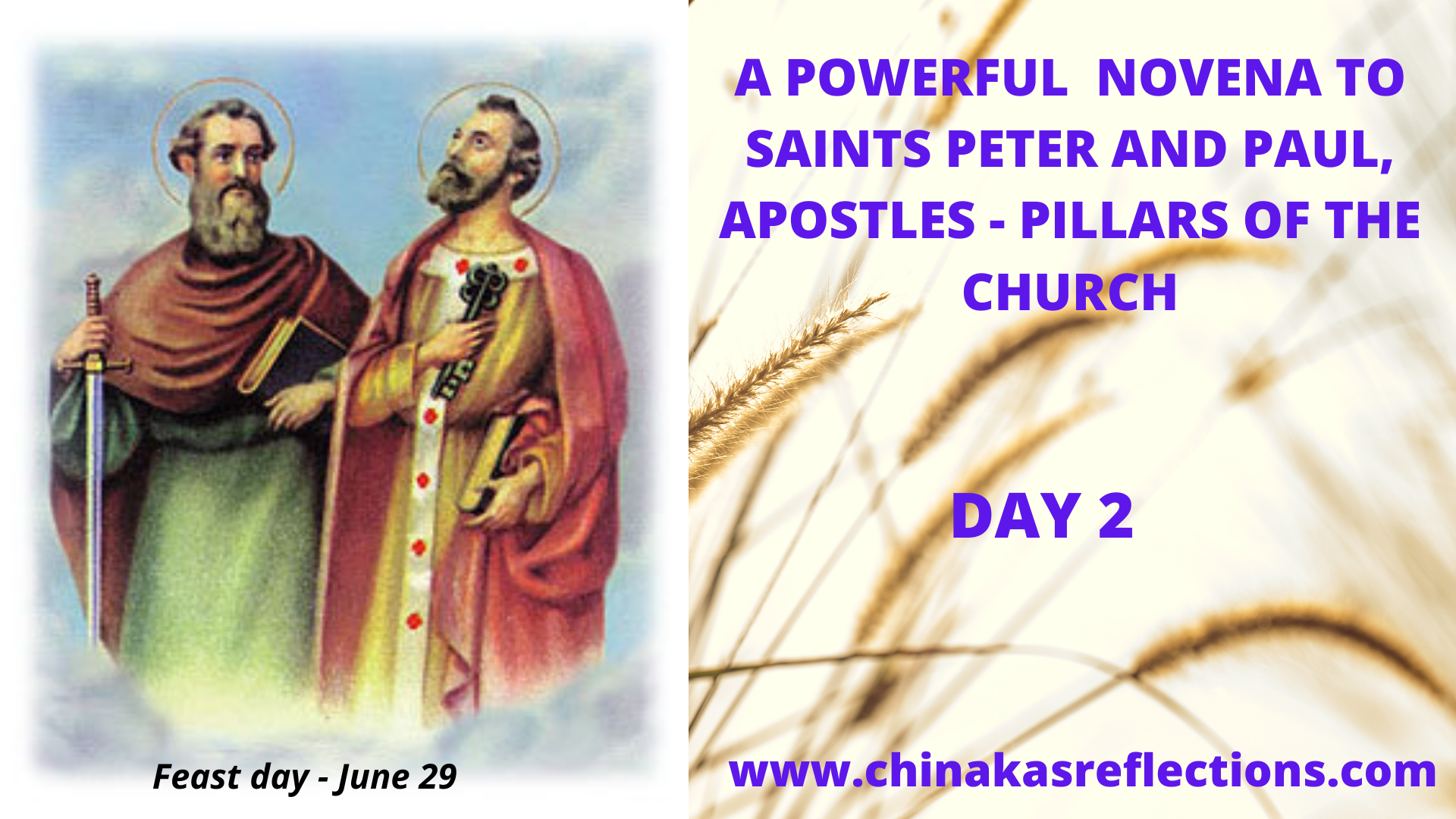 A POWERFUL NOVENA TO SAINTS PETER AND PAUL, APOSTLES (PILLARS OF THE ...