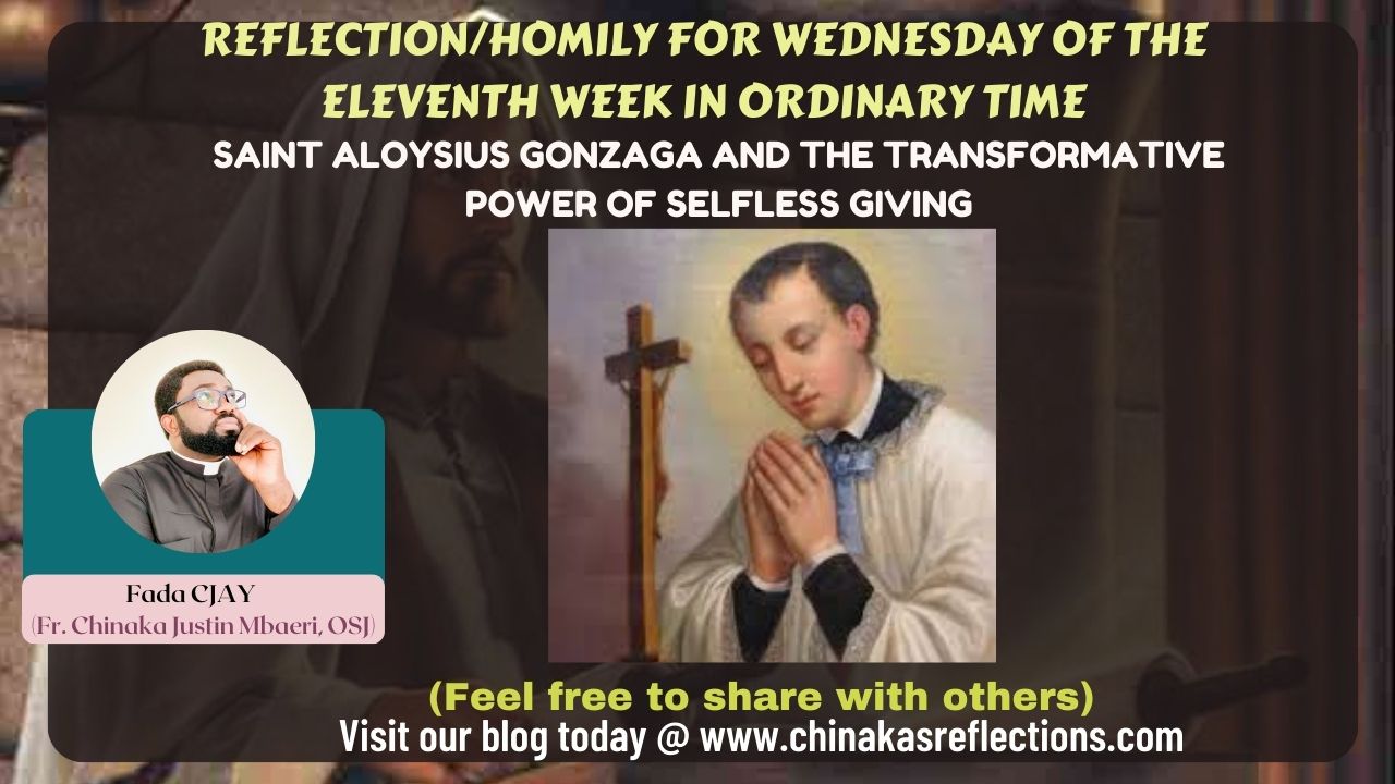 REFLECTION/HOMILY FOR WEDNESDAY OF THE ELEVENTH WEEK IN ORDINARY TIME ...